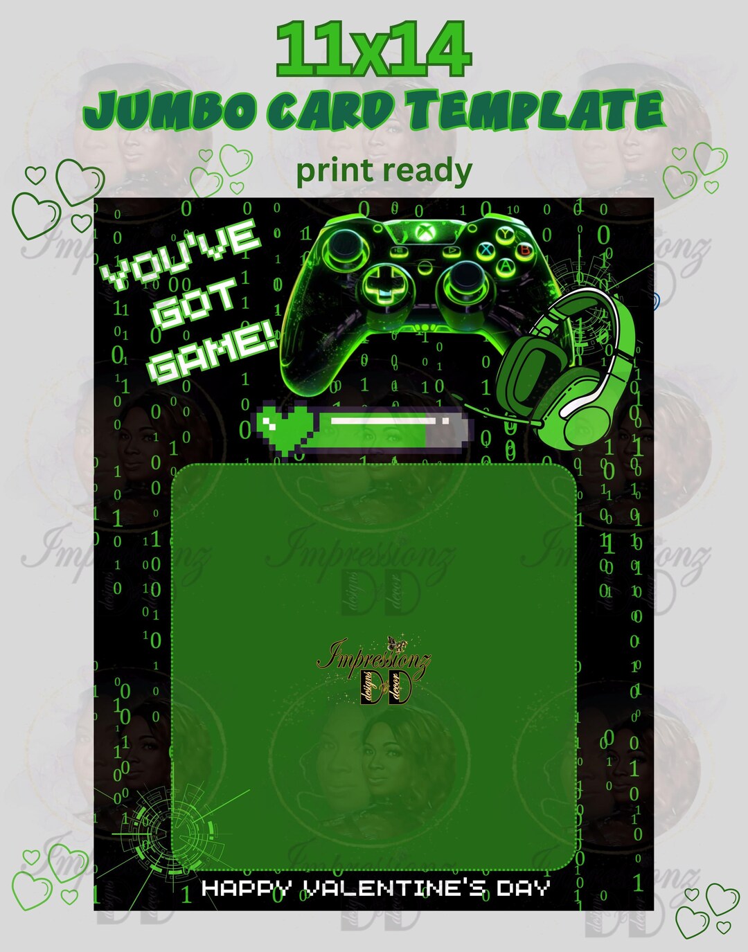 Video Game Valentine's Day Card: Gamer Gift, 11x14 (digital Download ...