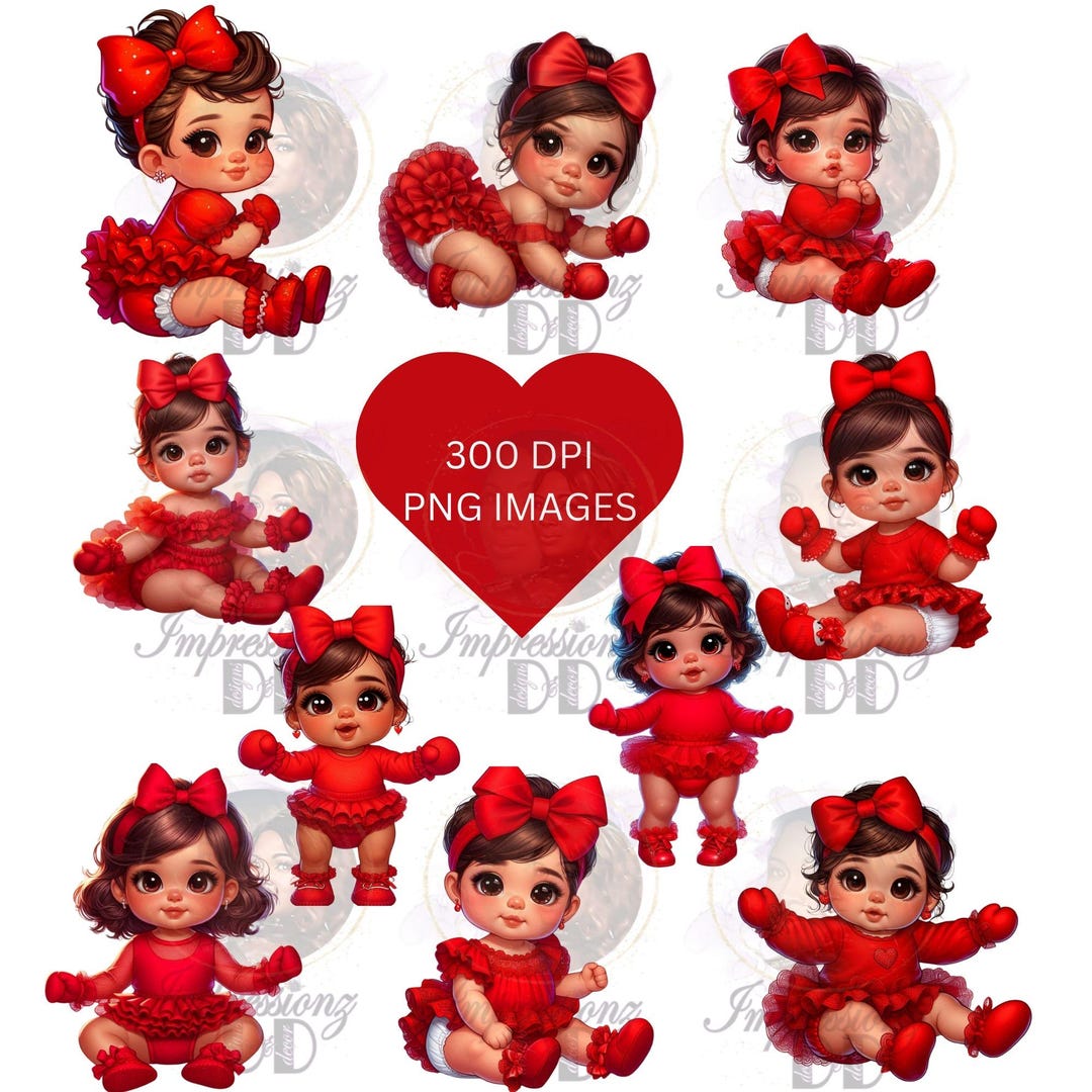 Latina, Cute Baby Wearing Red Onesie, Booties, Ruffles, Mittens, Tutu ...