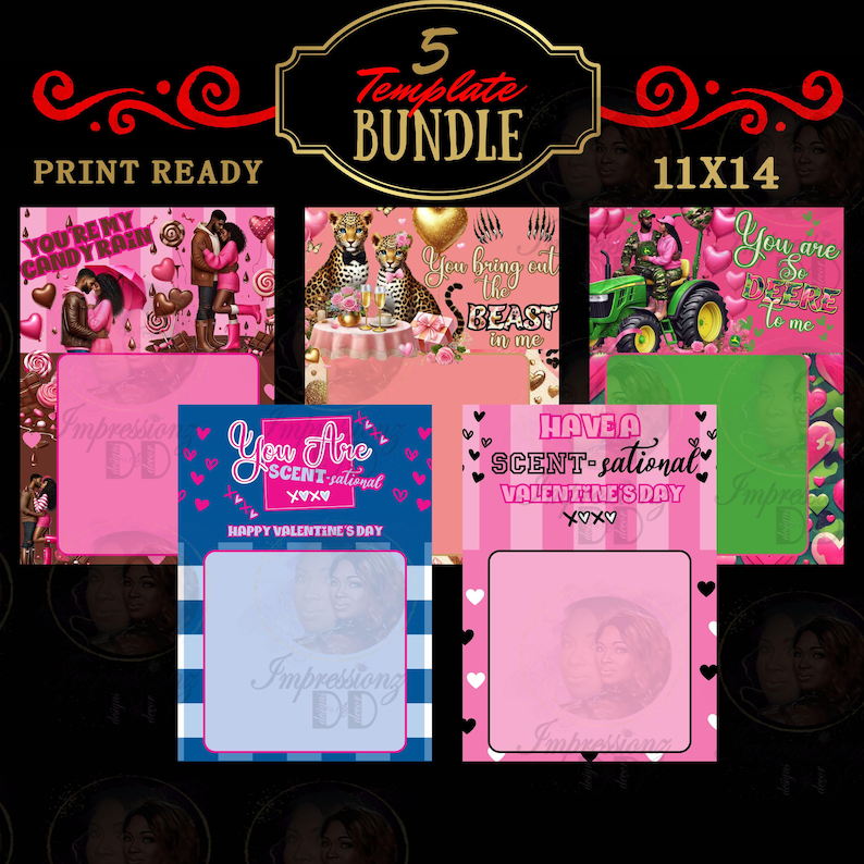 5 Valentine Treat Cards BUNDLE | Valentine Gift| Jumbo Valentine Card ...