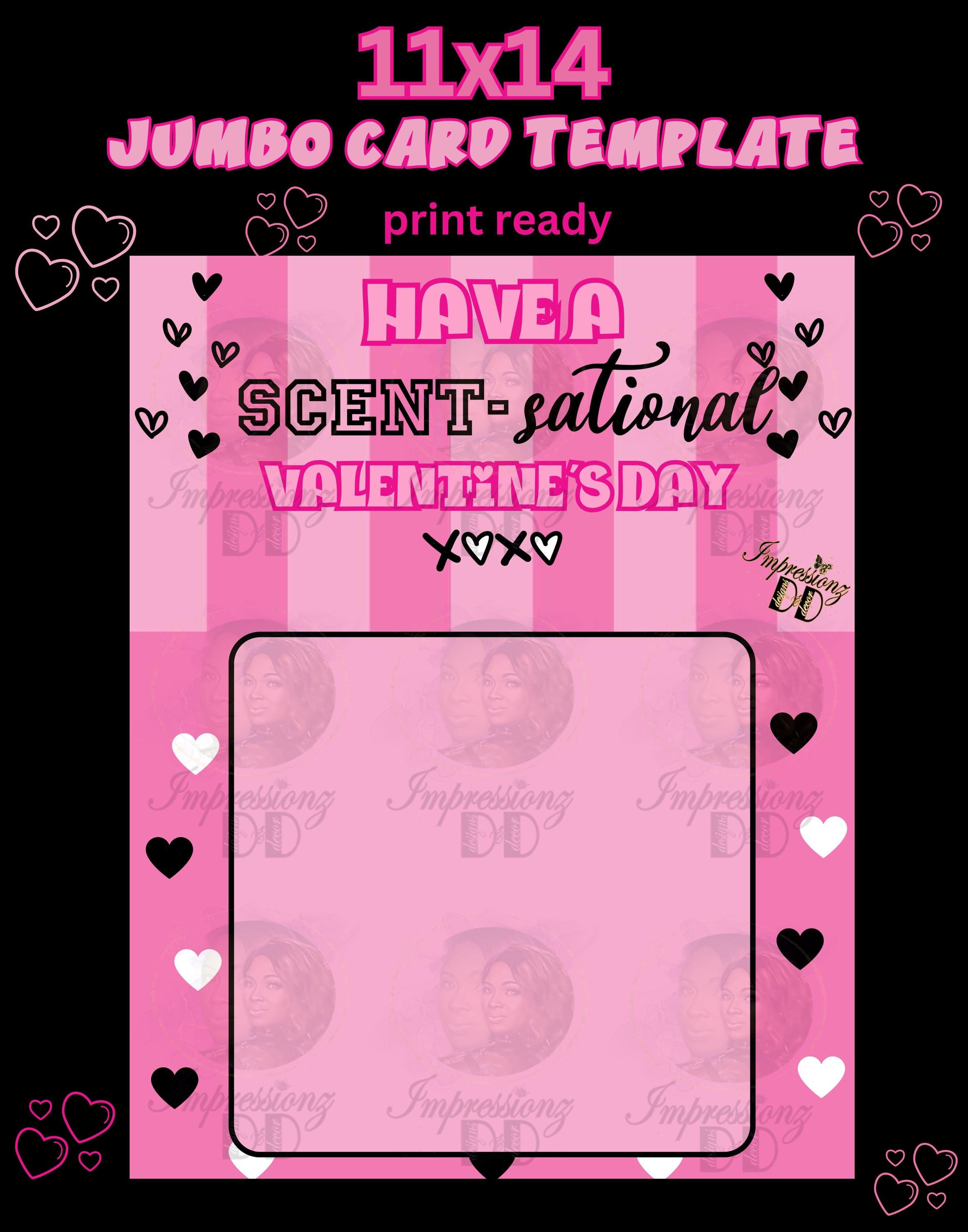 Victoria's Pink Secret Inspired Jumbo Valentine Card| Digital Download ...