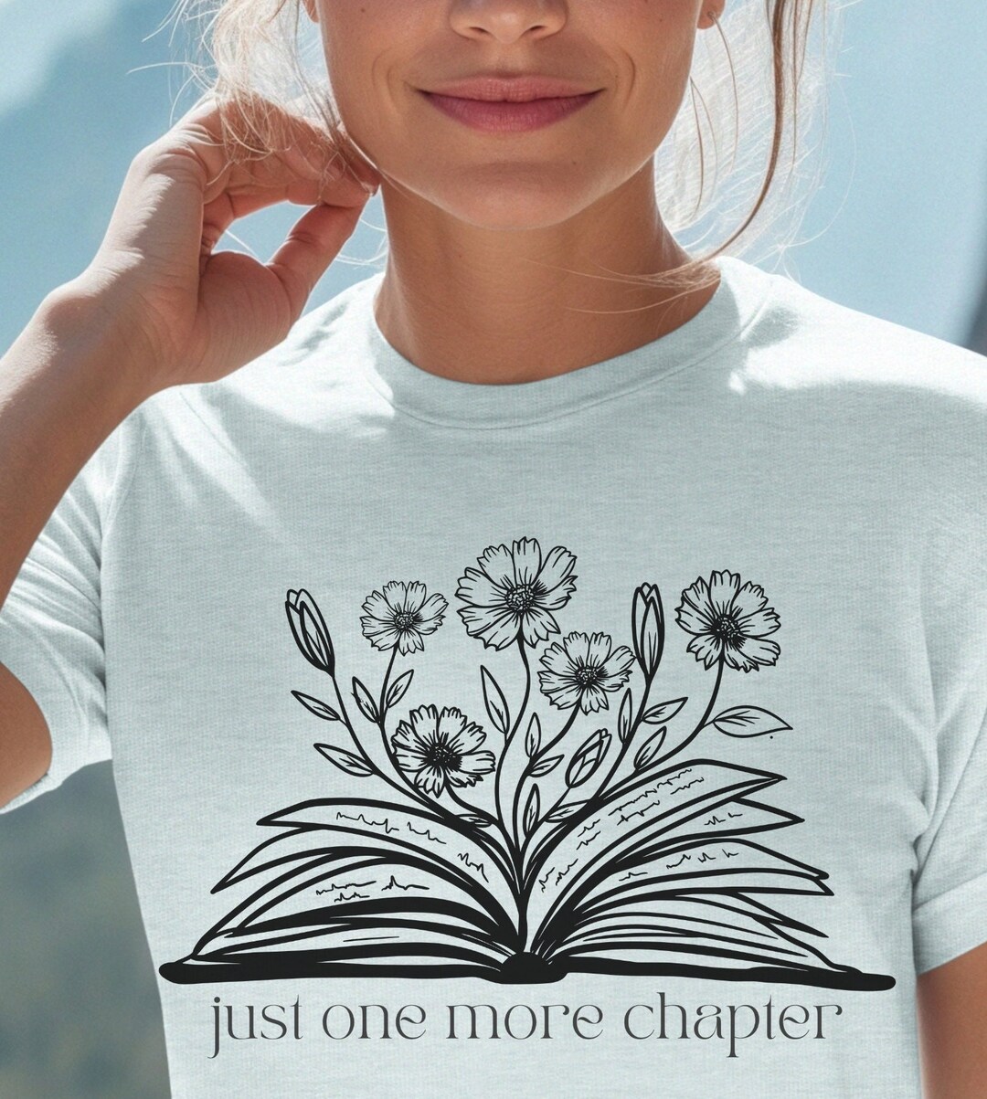 Just One More Chapter T-shirt, Bookish Merch, Reading T-shirt ...