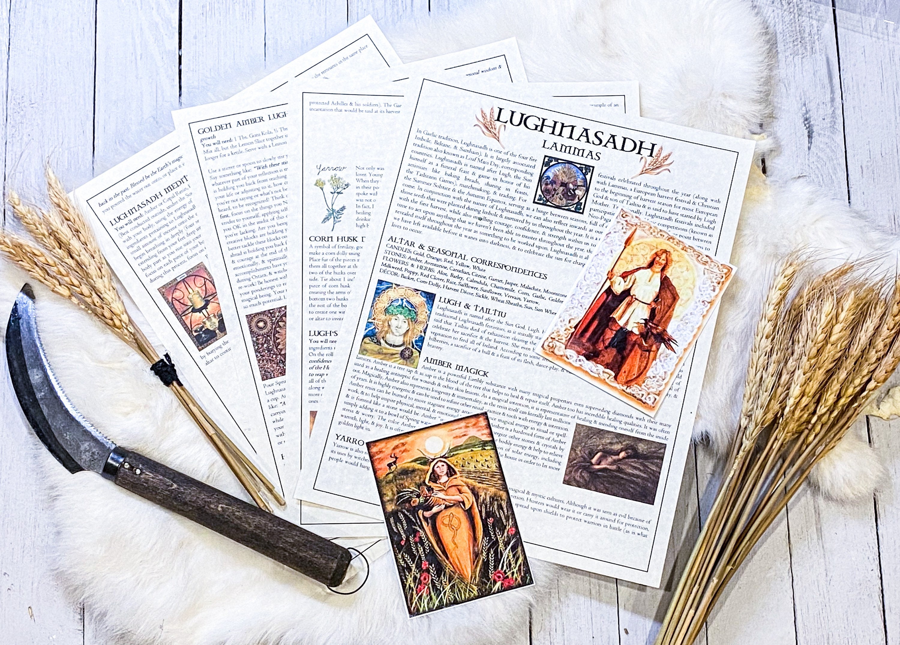 Lughnasadh/Lammas Sabbat Altar & Rituals Pages for Grimoire or Book of ...
