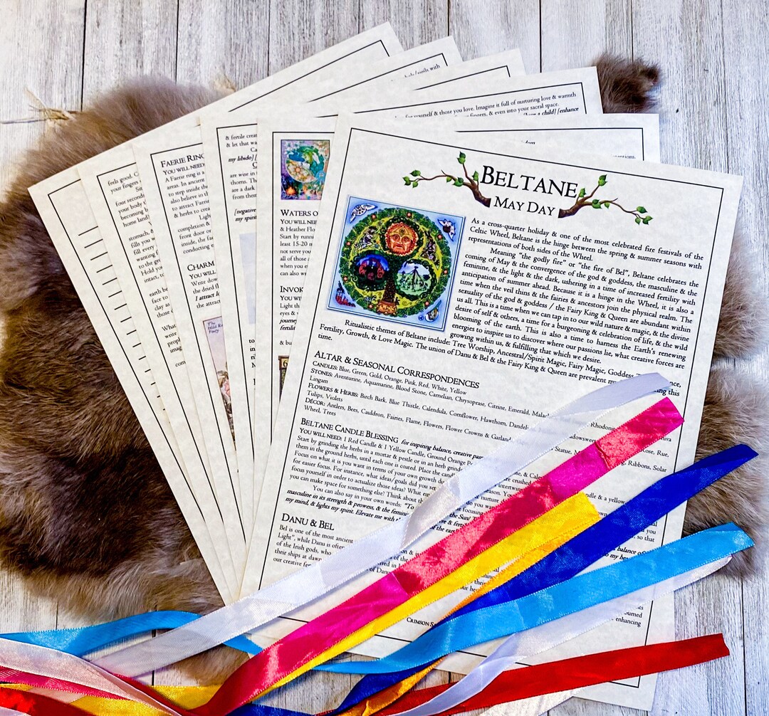 Beltane / May Day / Roodmas Pagan Ritual Pages for BOS or Grimoire - Etsy