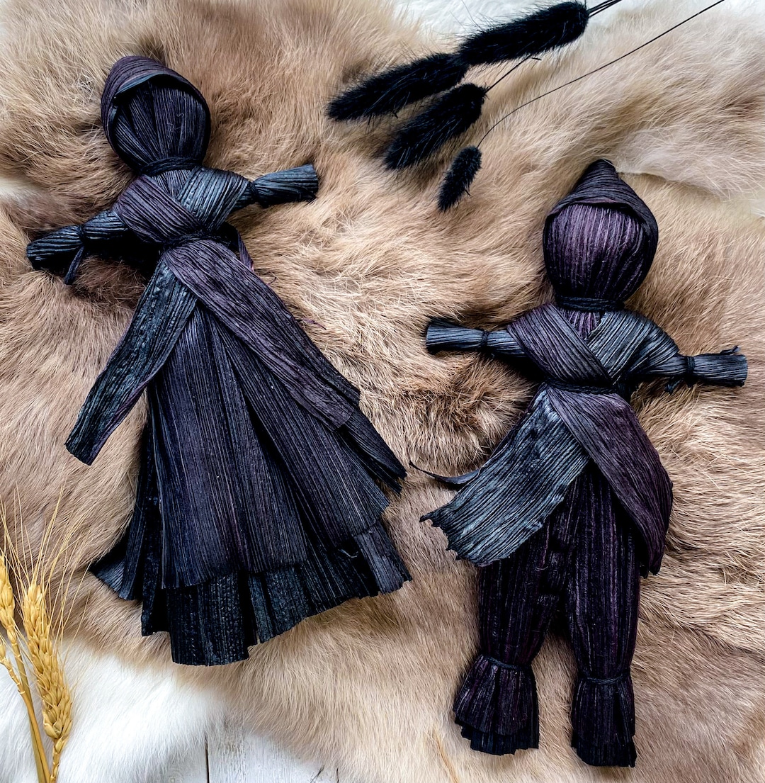 Gothic Corn Husk Harvest Doll: Pagan Altar Decor - Etsy