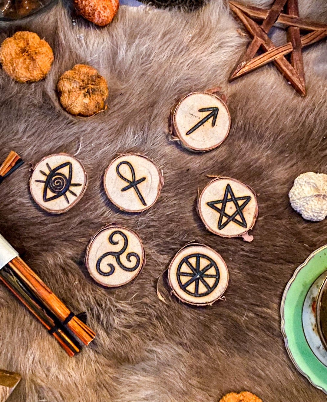 Spirit Runes / Witchs Tools / Hand Burned Wood Runes for Spiritual ...