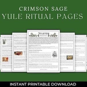Yule Ritual & Info Pages Printable Download - Etsy