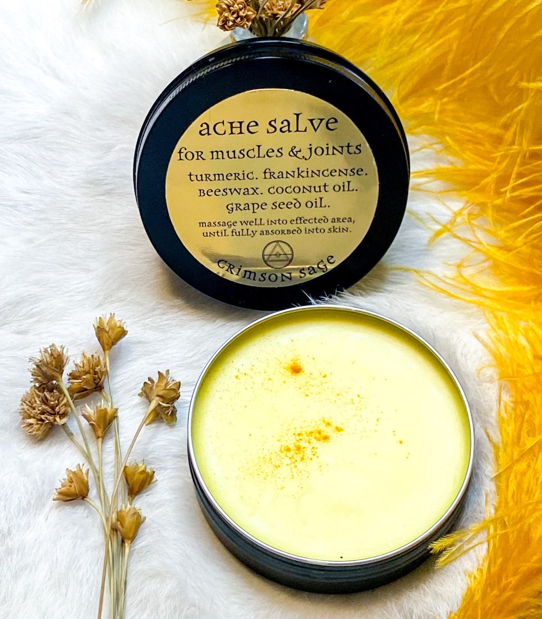 Golden Ache Salve - All Natural Frankincense and Turmeric Salve - Folk ...