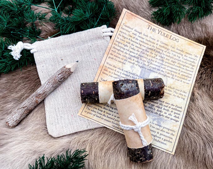 Birch Yule Log Cauldron Ritual Set / Mini Log / Yule Ritual & Altar PRE ...