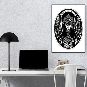 Blodeuwedd Celtic Goddess Art Print / Celtic Artwork - Etsy