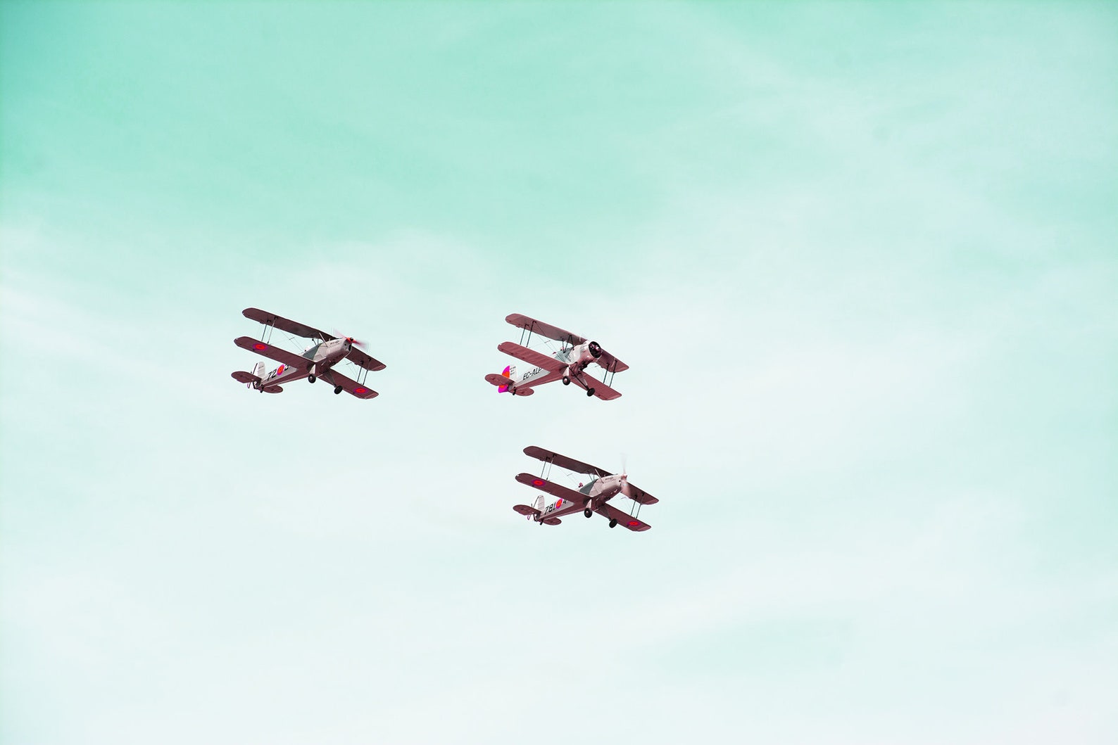 Flying Airplane Trio Photo Print, Digital Photography, Vintage Airplane ...