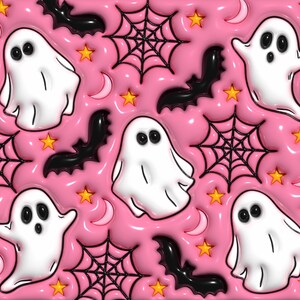 Handmade Inflated Halloween Spooky Ghost & Bats Tumbler - Etsy