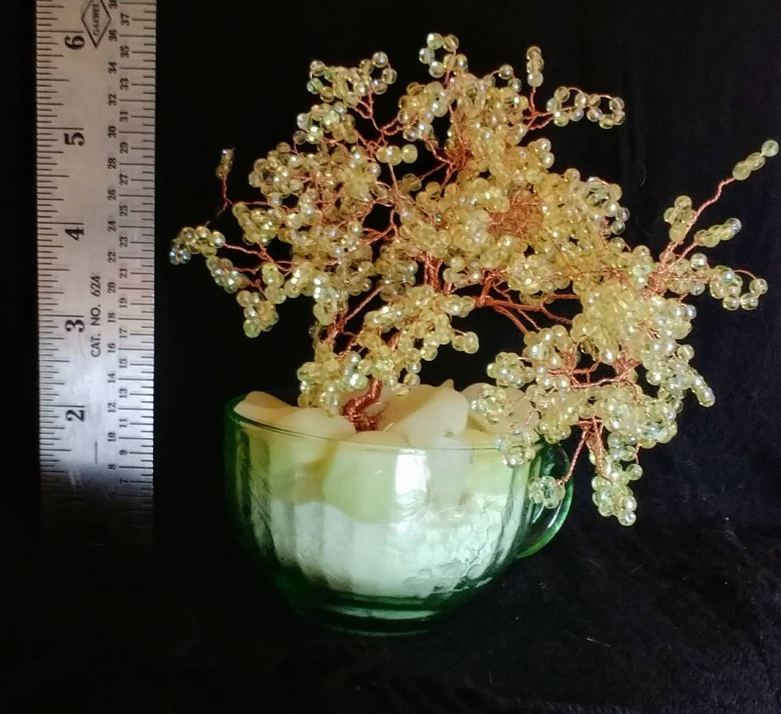 Fire Polished Uranium Beaded Tree - Etsy