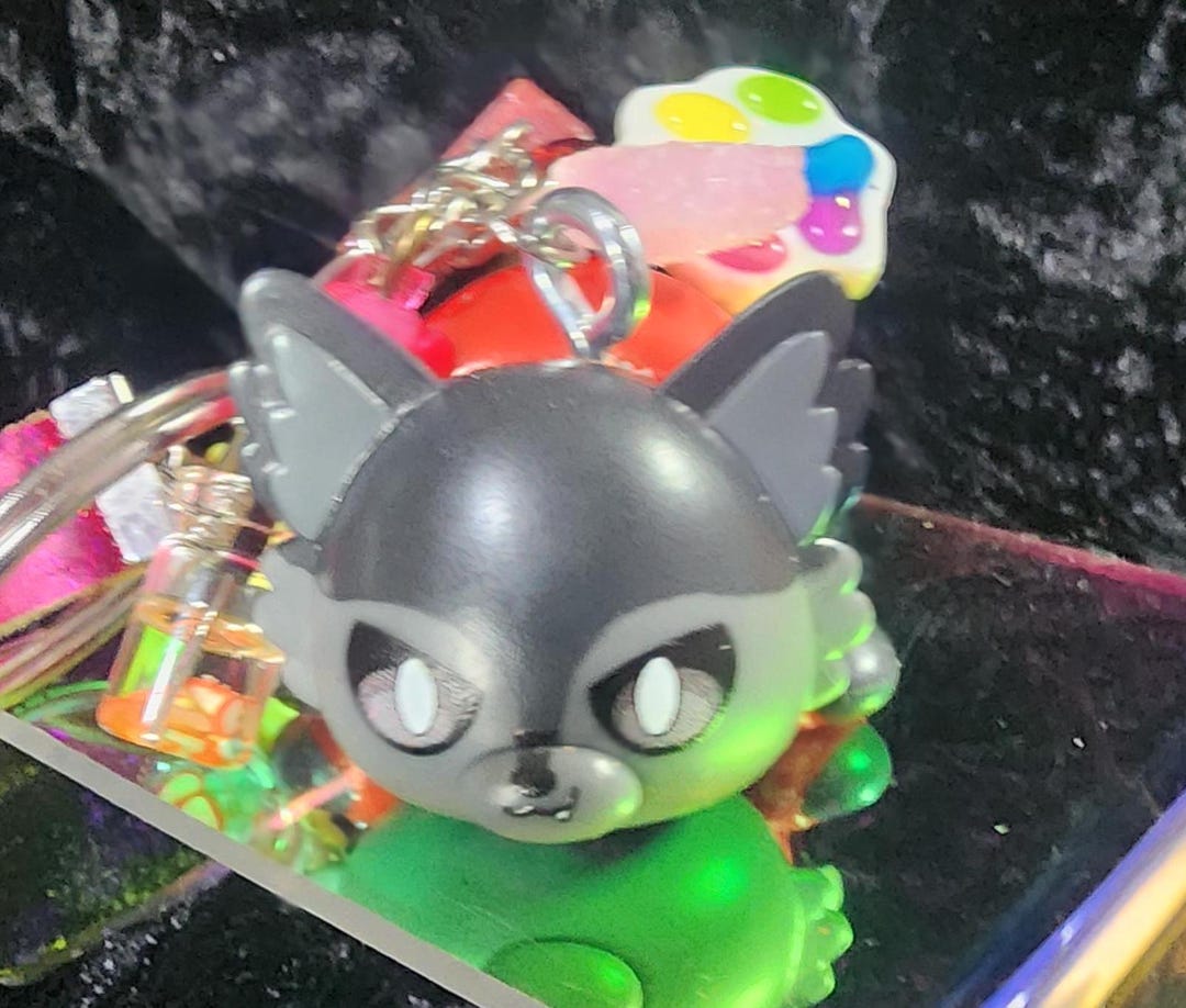 Handmade Aphmau Aaron Cat Keychain With Wristlet - Etsy