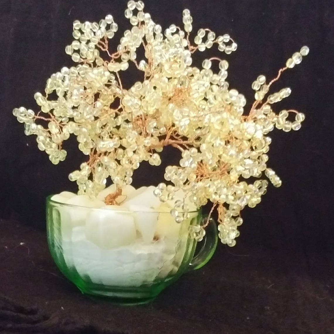 Fire Polished Uranium Beaded Tree - Etsy