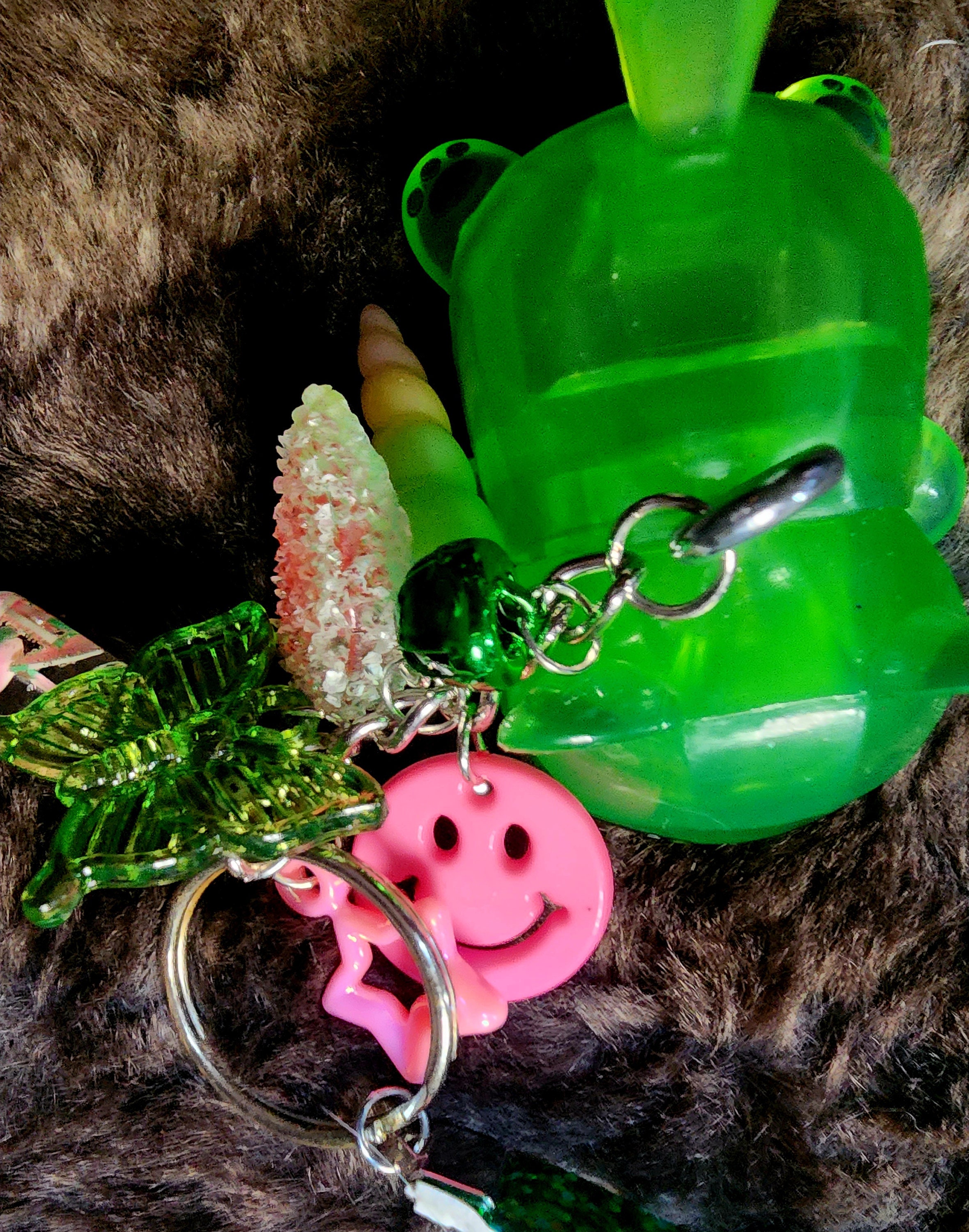 Handmade Aphmau Celestial Emerald Cat Keychain With Wristlet - Etsy