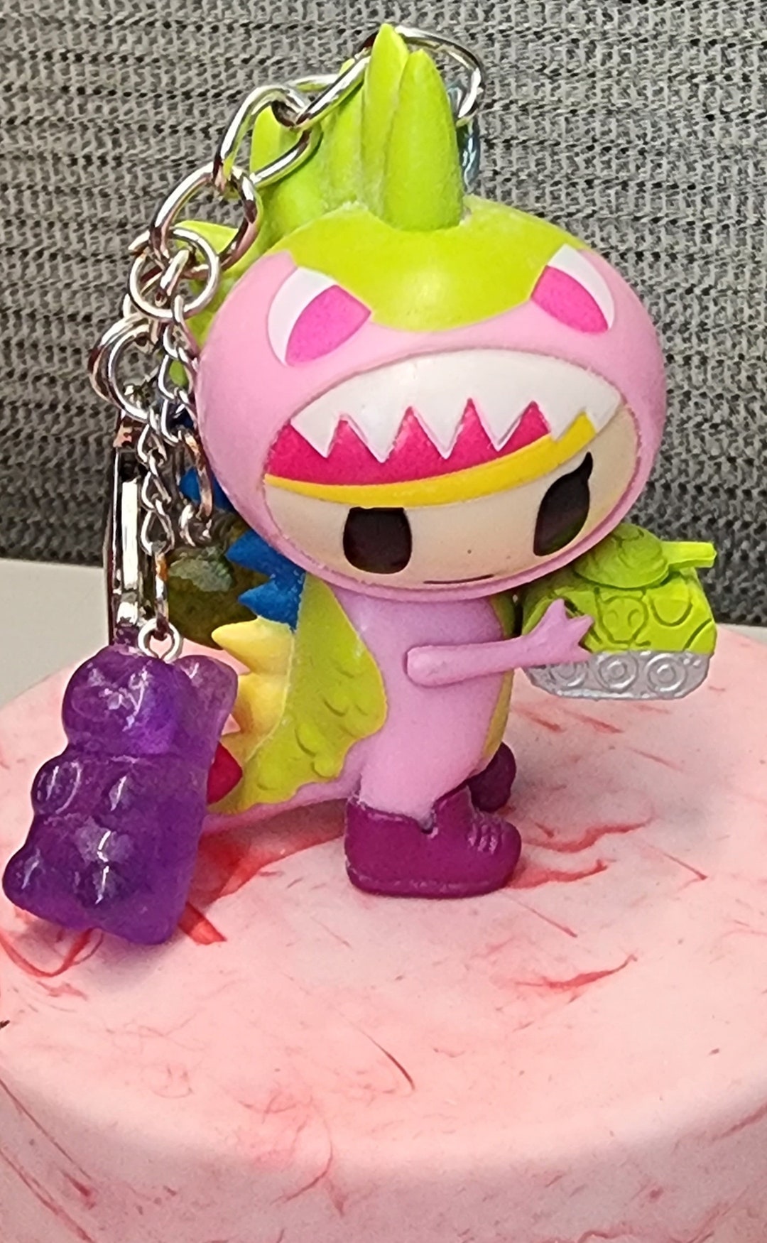 Handmade Little Terror Tokidoki Kawaii Girl Kaiju Dinosaur Keychain - Etsy