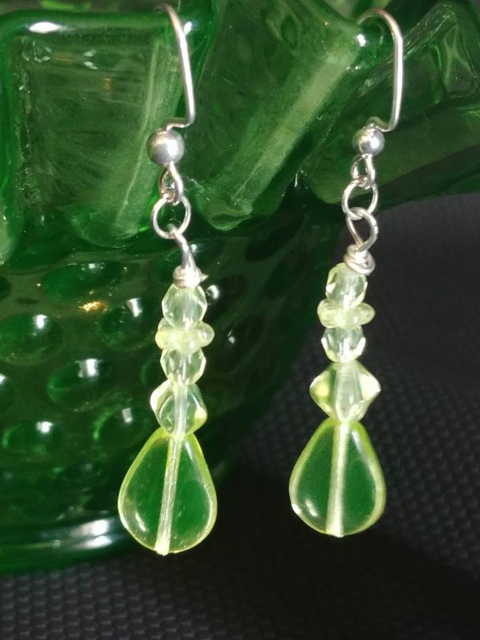 The Vaseline Collection Dangle Drop Earrings - Etsy