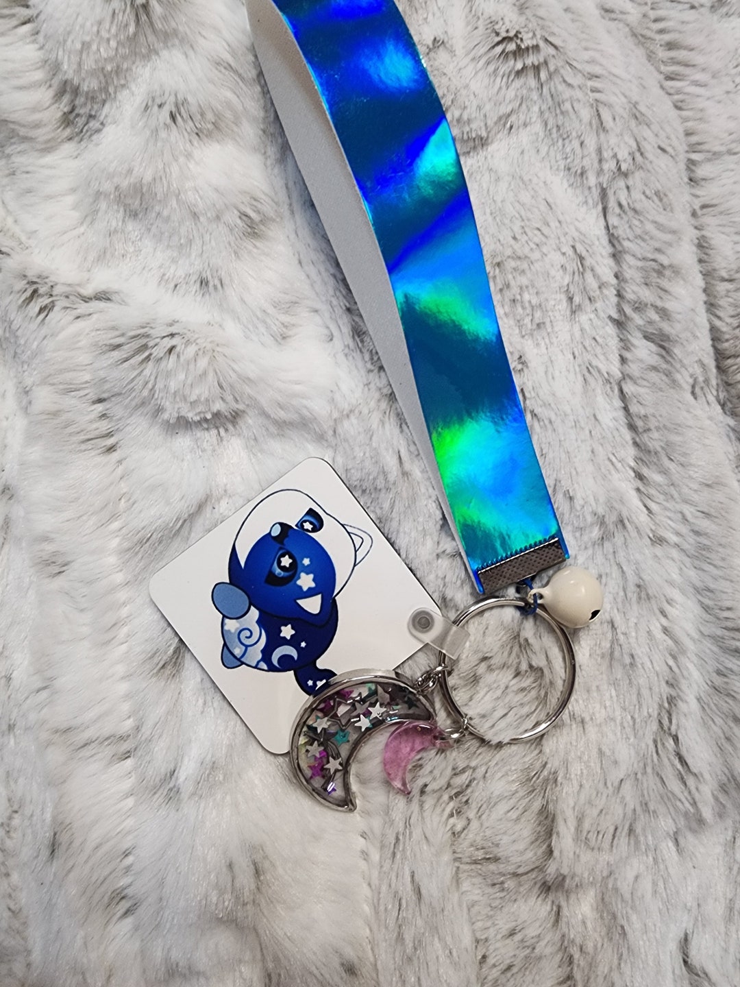 Handmade Aphmau Celestial Moon Cat Keychain With Wristlet - Etsy