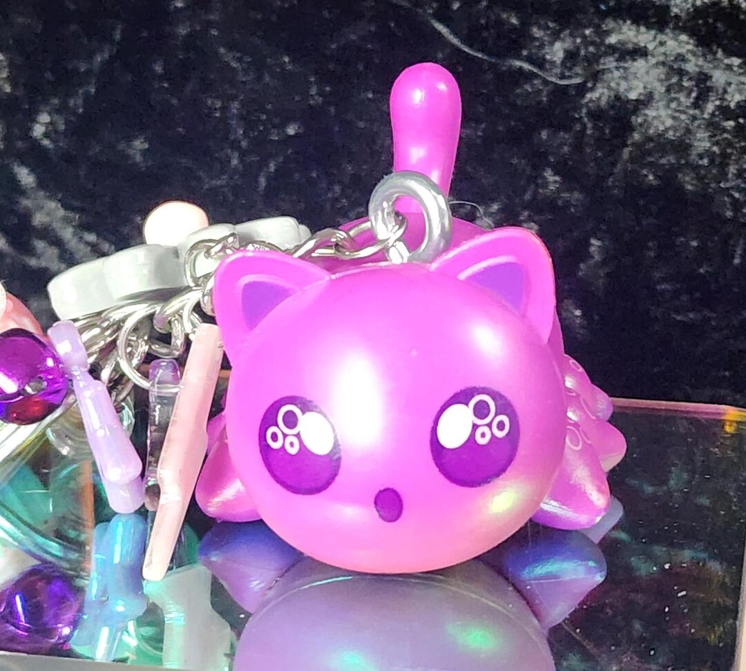 Handmade Aphmau Under the Sea Octopus Cat Keychain With Wristlet - Etsy