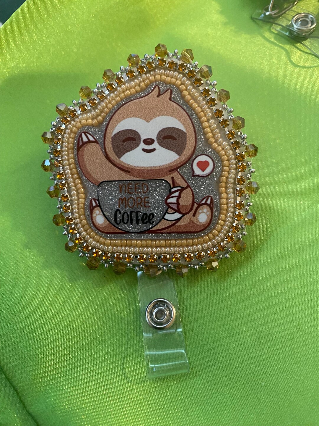 Beaded Badge Holder - Etsy