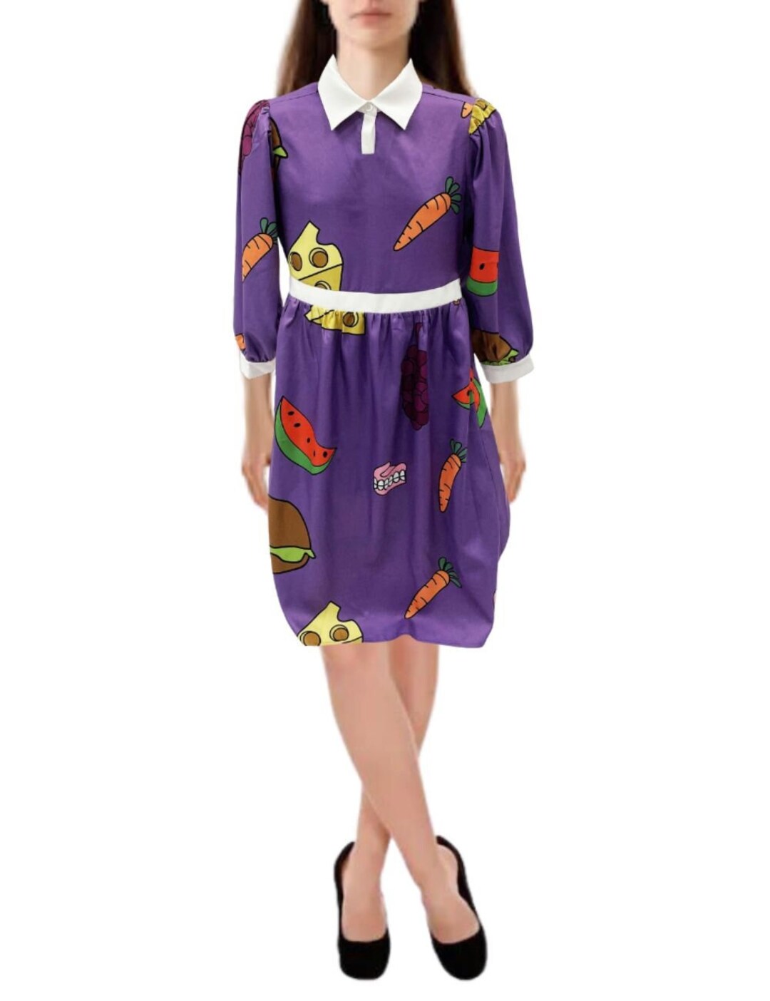 Ms. Frizzle Women's Dress Costume Teacher Lunch Food Intro Miss Mrs 90s ...