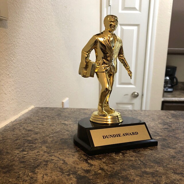 Dundie Award Trophy the Office TV Show Michael Scott Dunder - Etsy ...