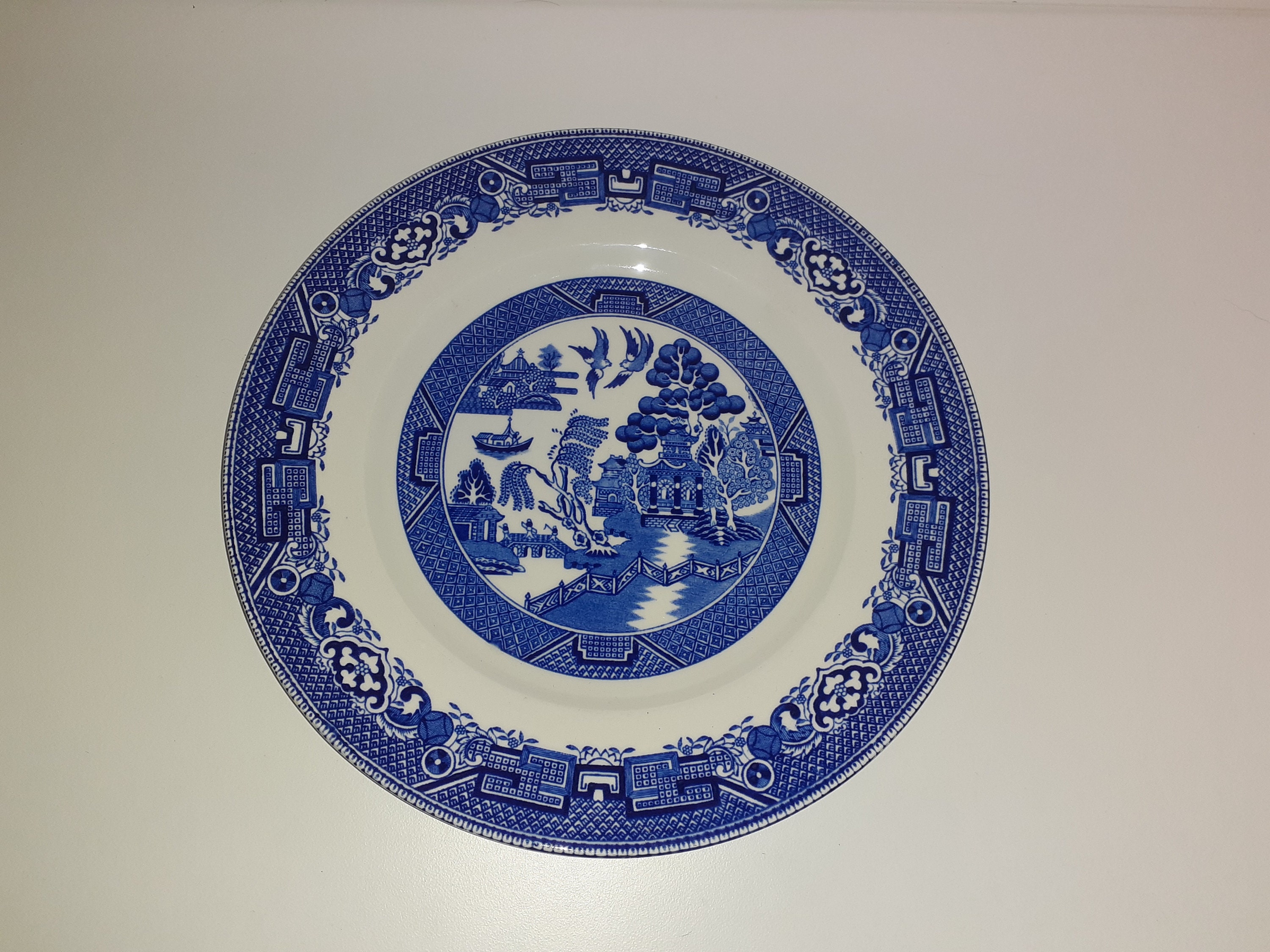 Vintage Ridgway Potteries Willow Pattern Plate 8 3/4 Inches - Etsy