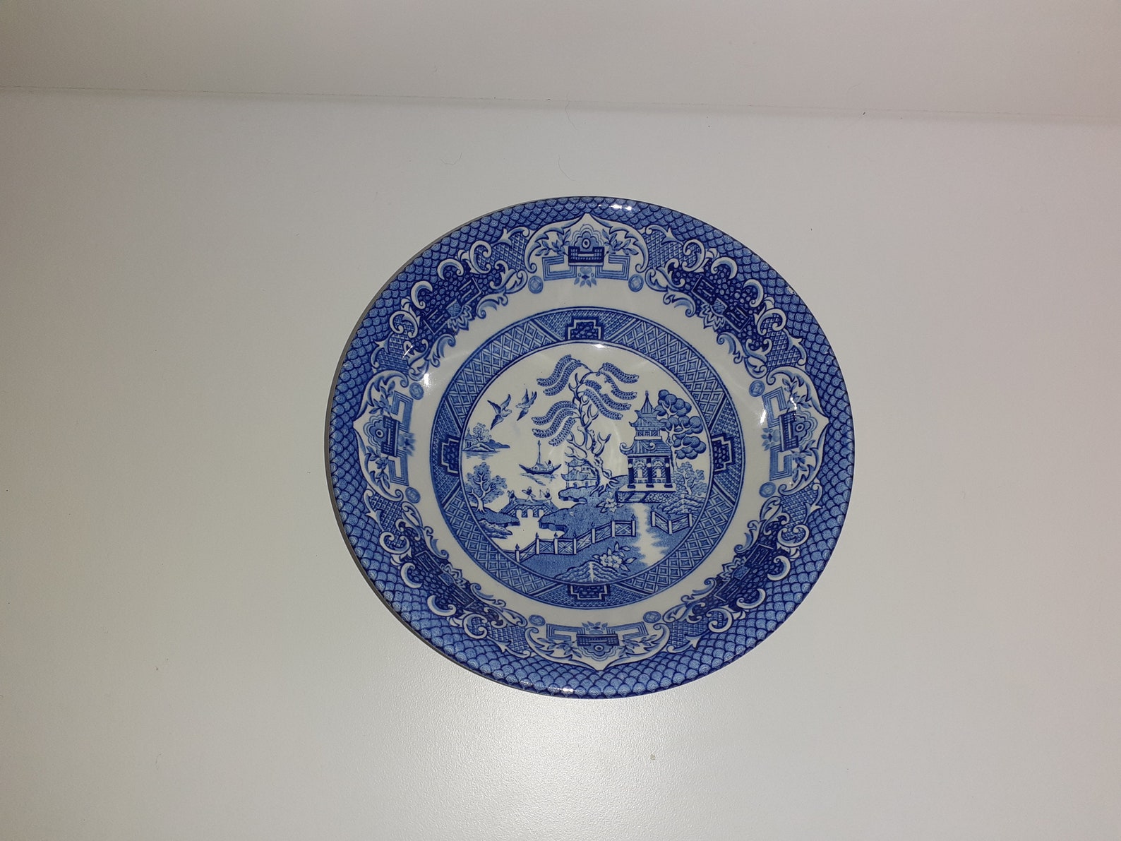 Vintage Ironstone China Willow Pattern Soup Pudding Cereal Bowl 6 1/2 ...