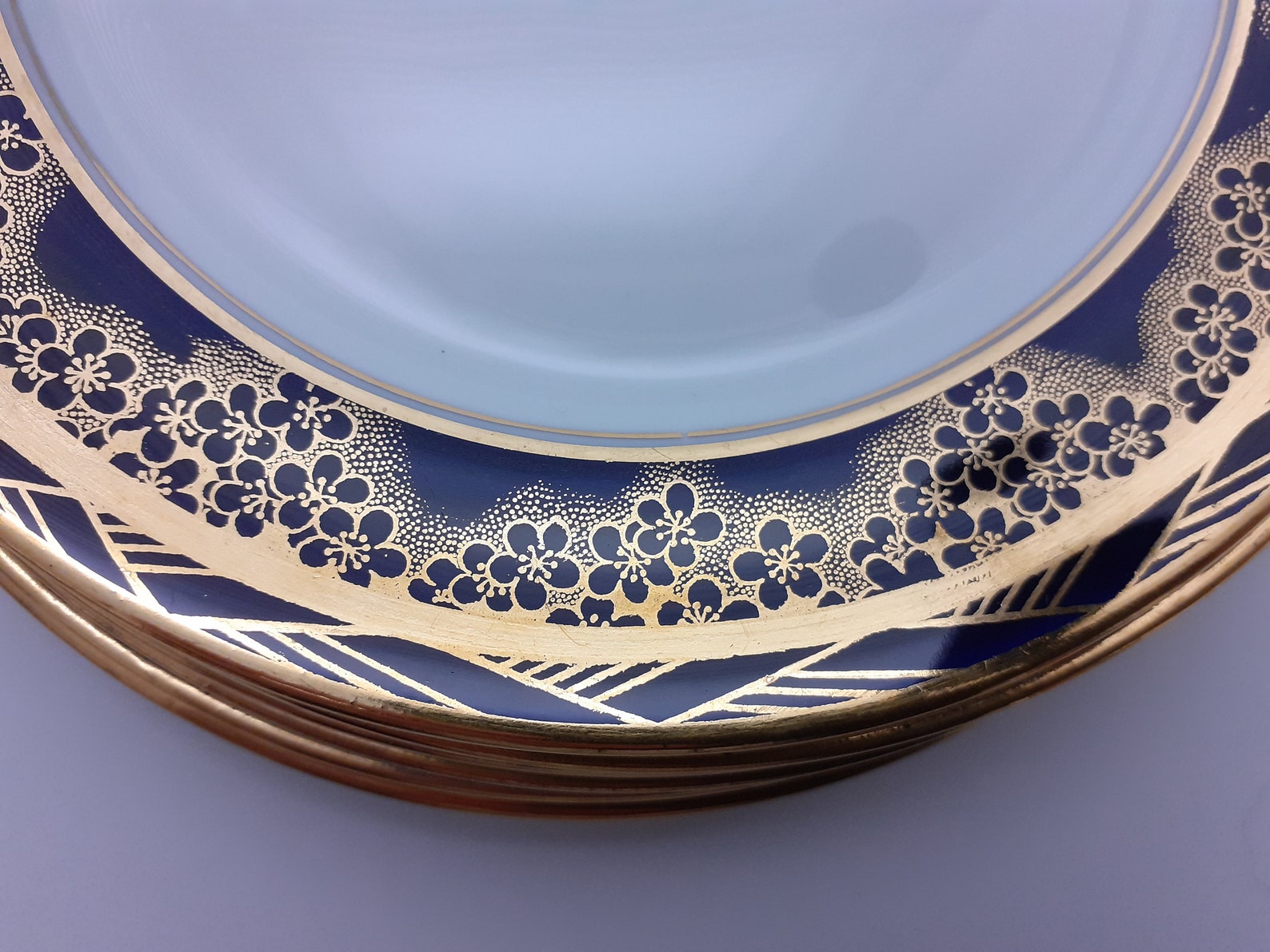 Antique Paragon Star China Circa 1920s Blossom Pattern 9093 Cobalt Blue ...