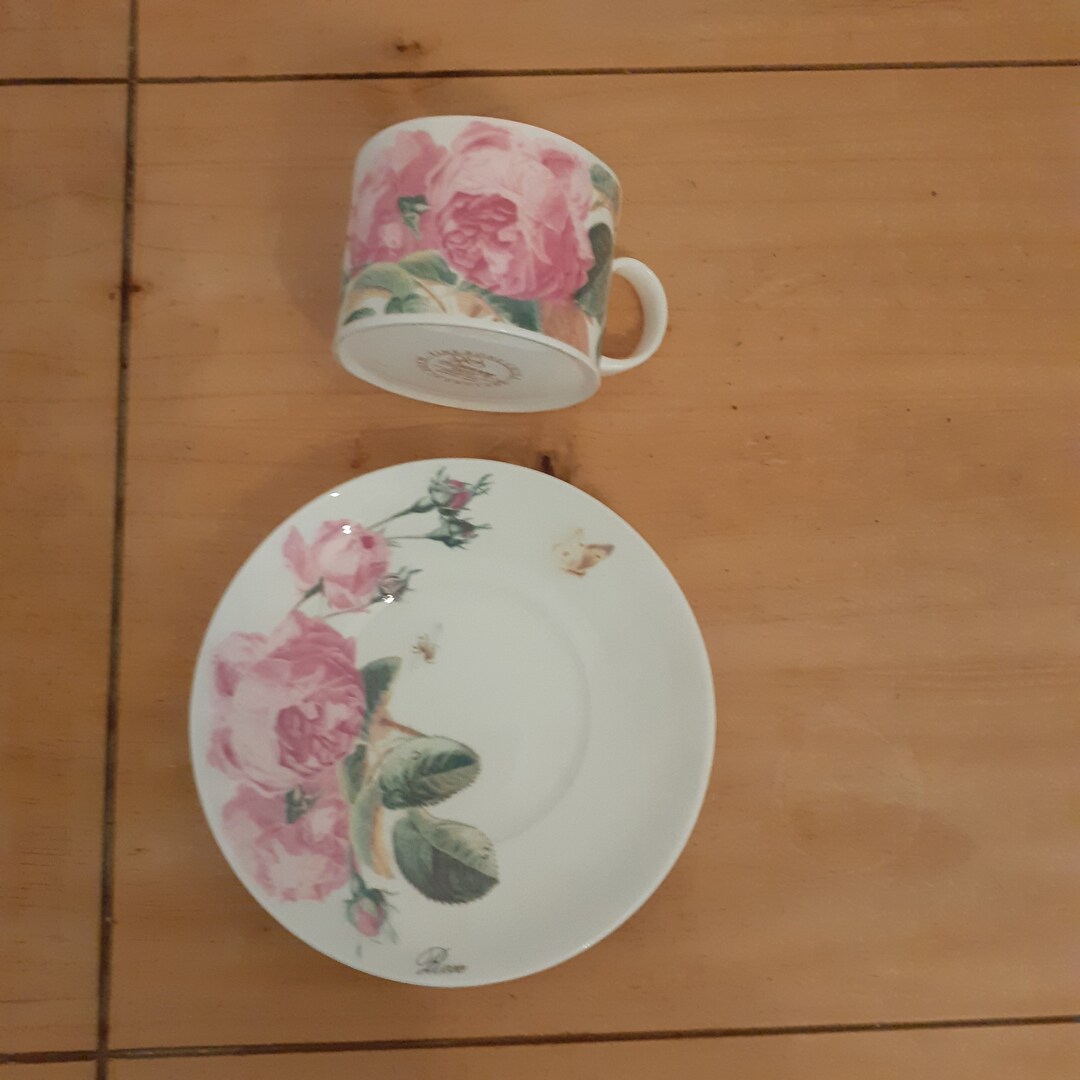 Vintage Pottery Dunoon Ascot Cup and Saucer Roses Fine Bone China - Etsy