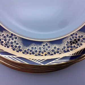 Antique Paragon Star China Circa 1920s Blossom Pattern 9093 Cobalt Blue ...