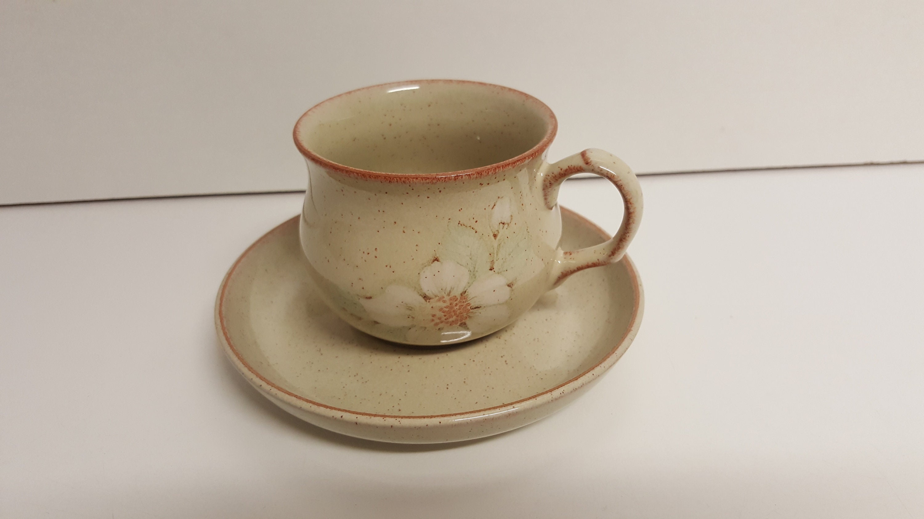 Vintage Denby Daybreak Pattern Stoneware Cup and Saucer Set - Etsy