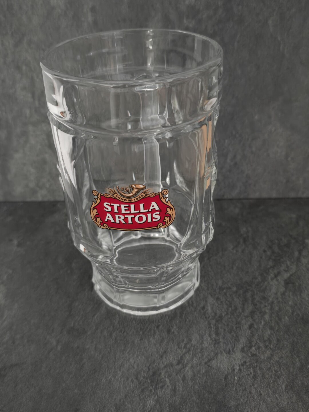 Vintage Dimple Tumbler Pint Tankard Glass Stella Artois Pub Bar Great ...