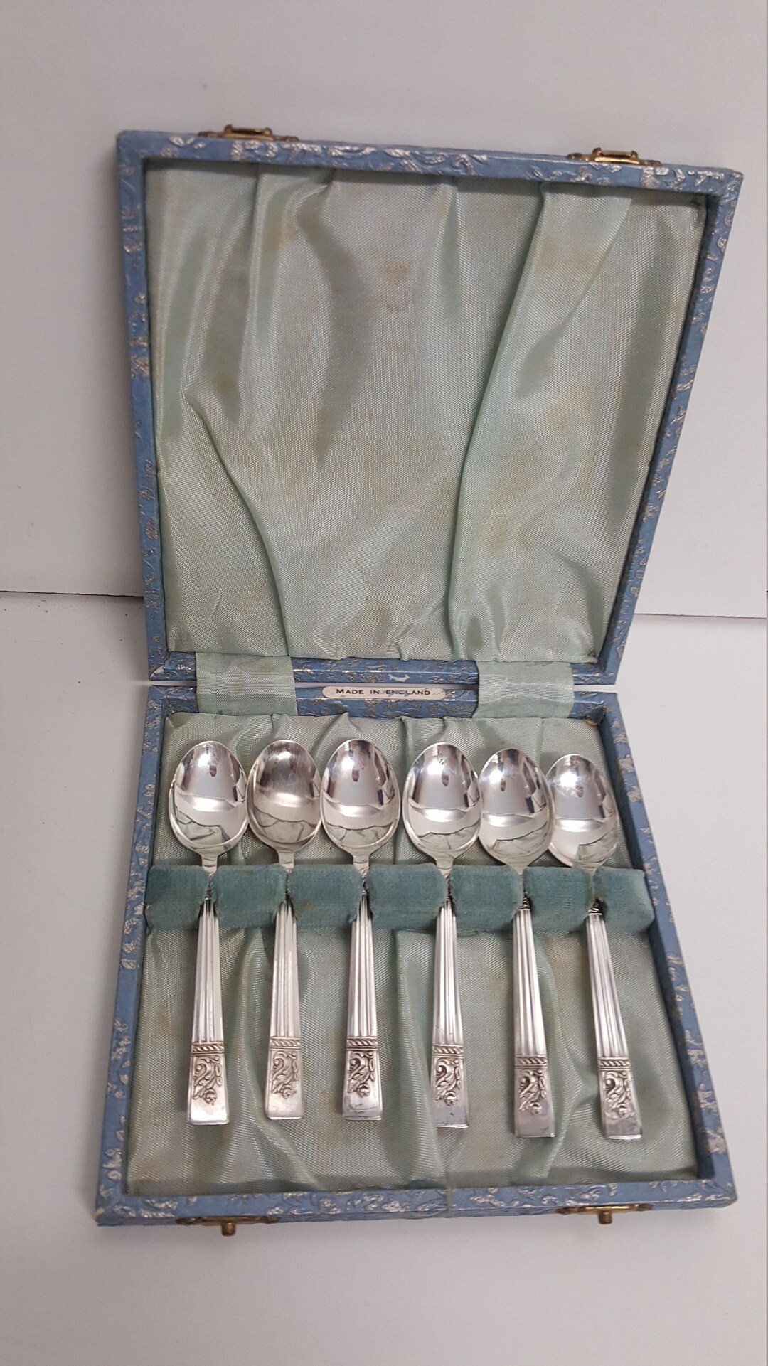 Vintage Set of Ancora Coffee Spoons Silver Plated Retro 1970s Original ...