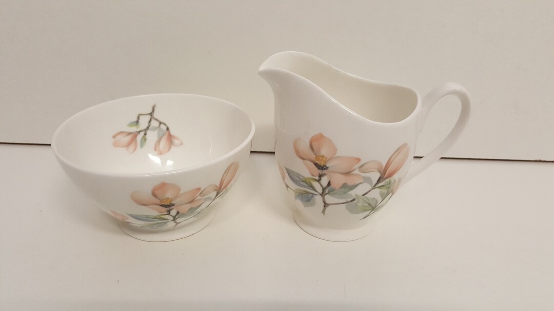 Vintage Royal Adderley Bone China Ophelia Pattern Sugar Bowl and Cream ...