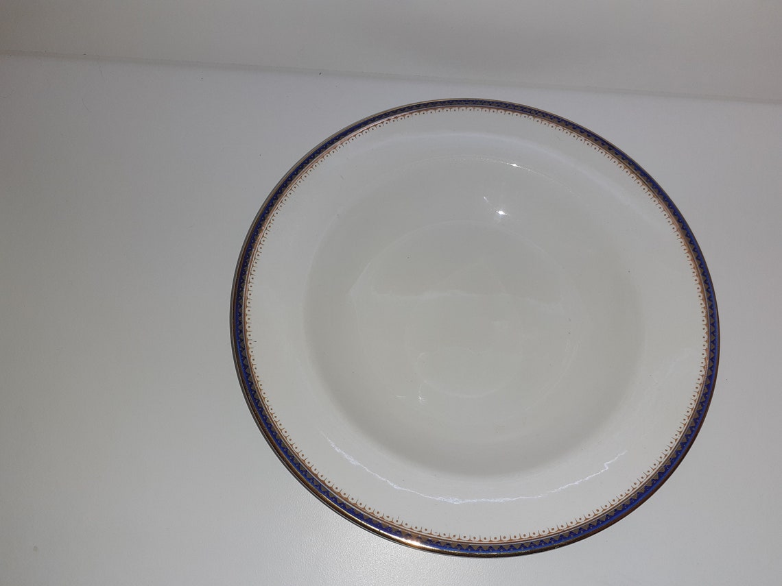 Vintage Booths Silicon China Blue White Pyramid Border Pattern | Etsy