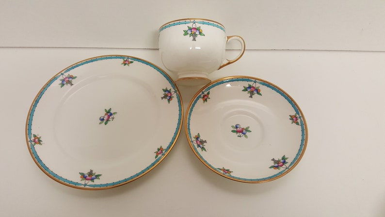 Art Deco 1930s Paragon Star China Pattern 8455 Set of 4 Trios | Etsy