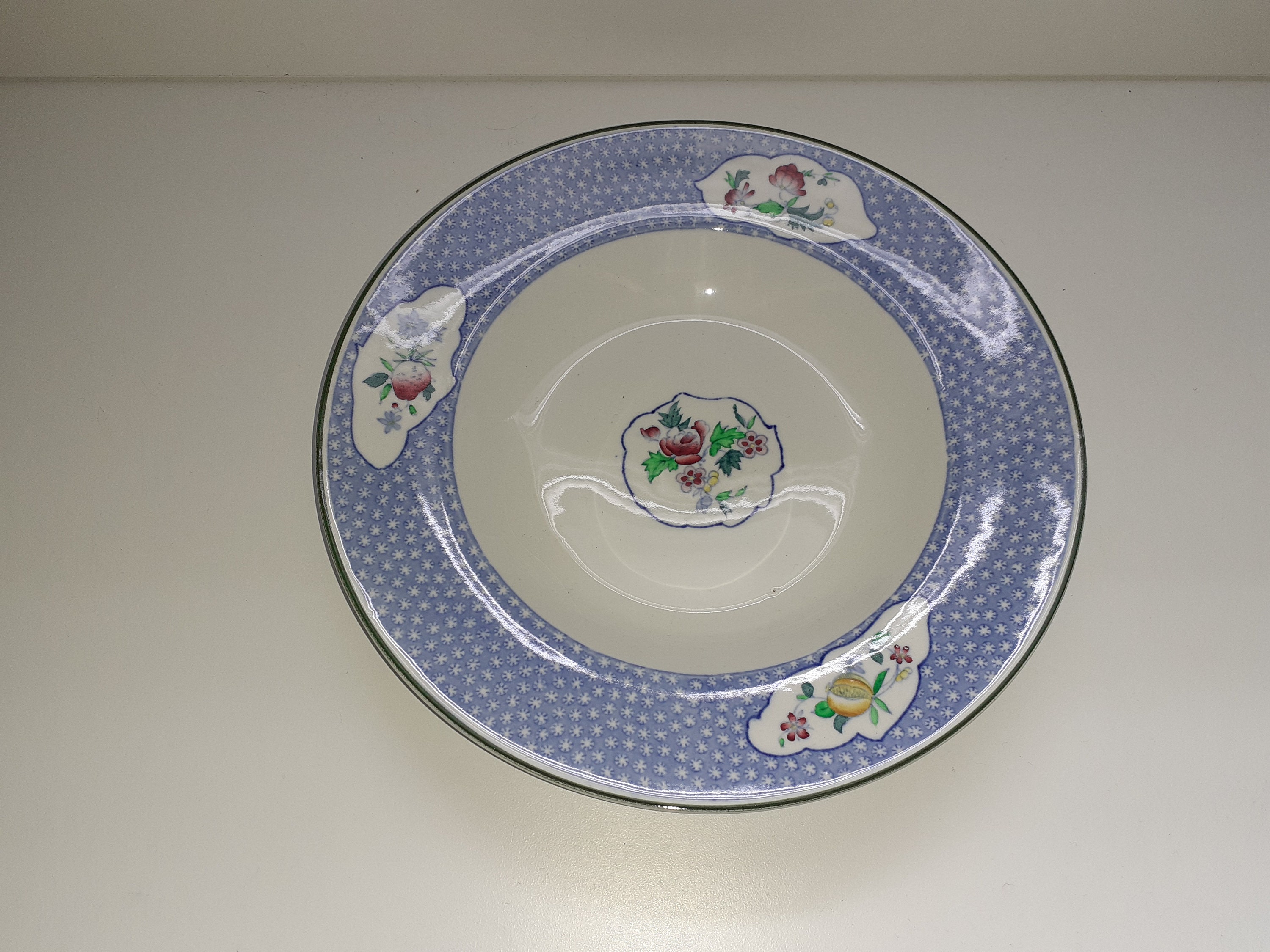 Antique China Ridgway Pottery Ming Pattern Soup Pudding Pasta Plate 8 1 ...