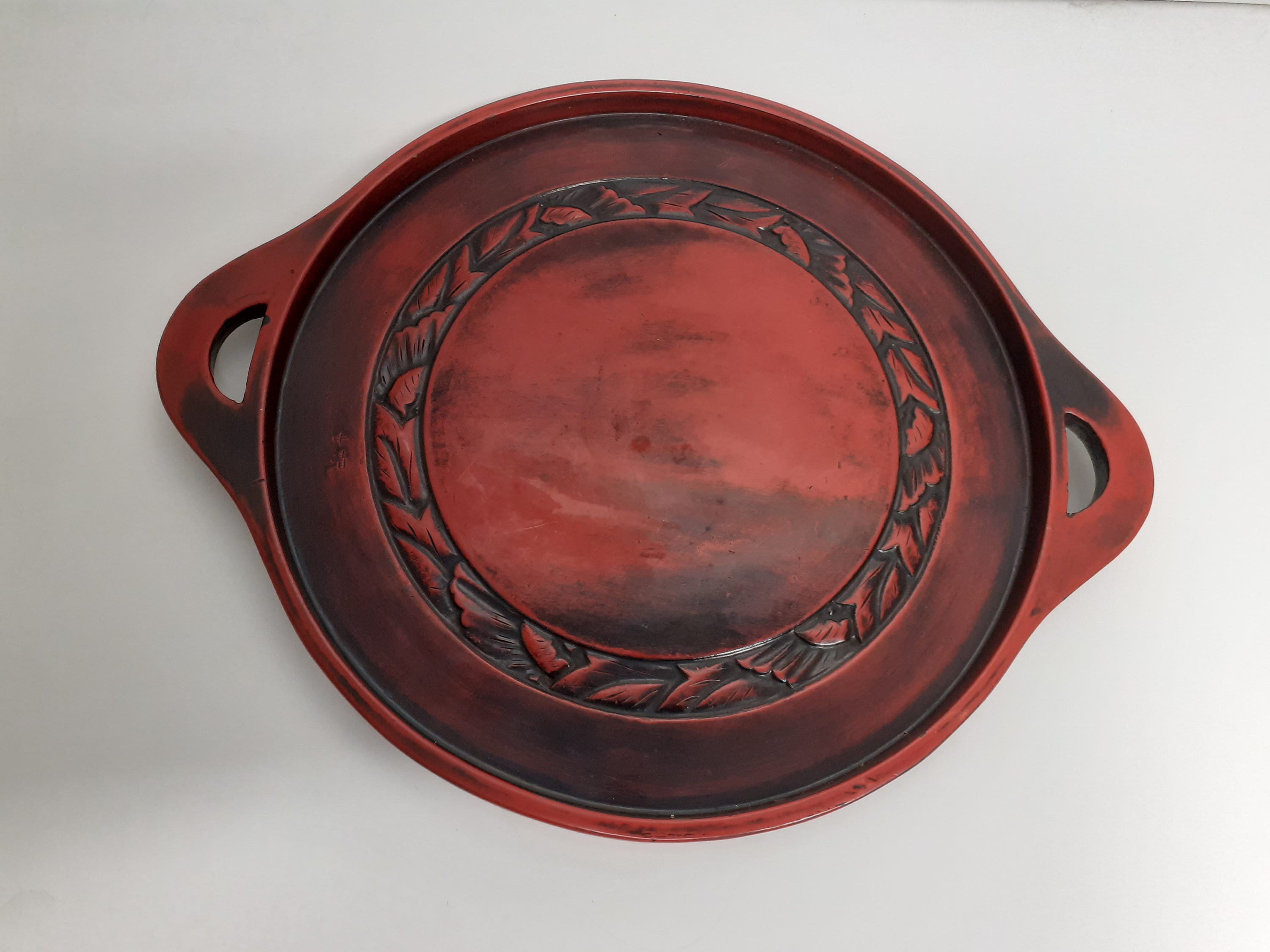 Vintage Retro Japanese Lacquered Red Black Tray Circa 1970s 13 - Etsy