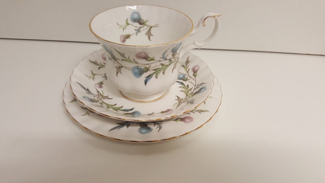 Vintage Royal Albert Brigadoon Trio Cup, Saucer and Tea Plate Set ...