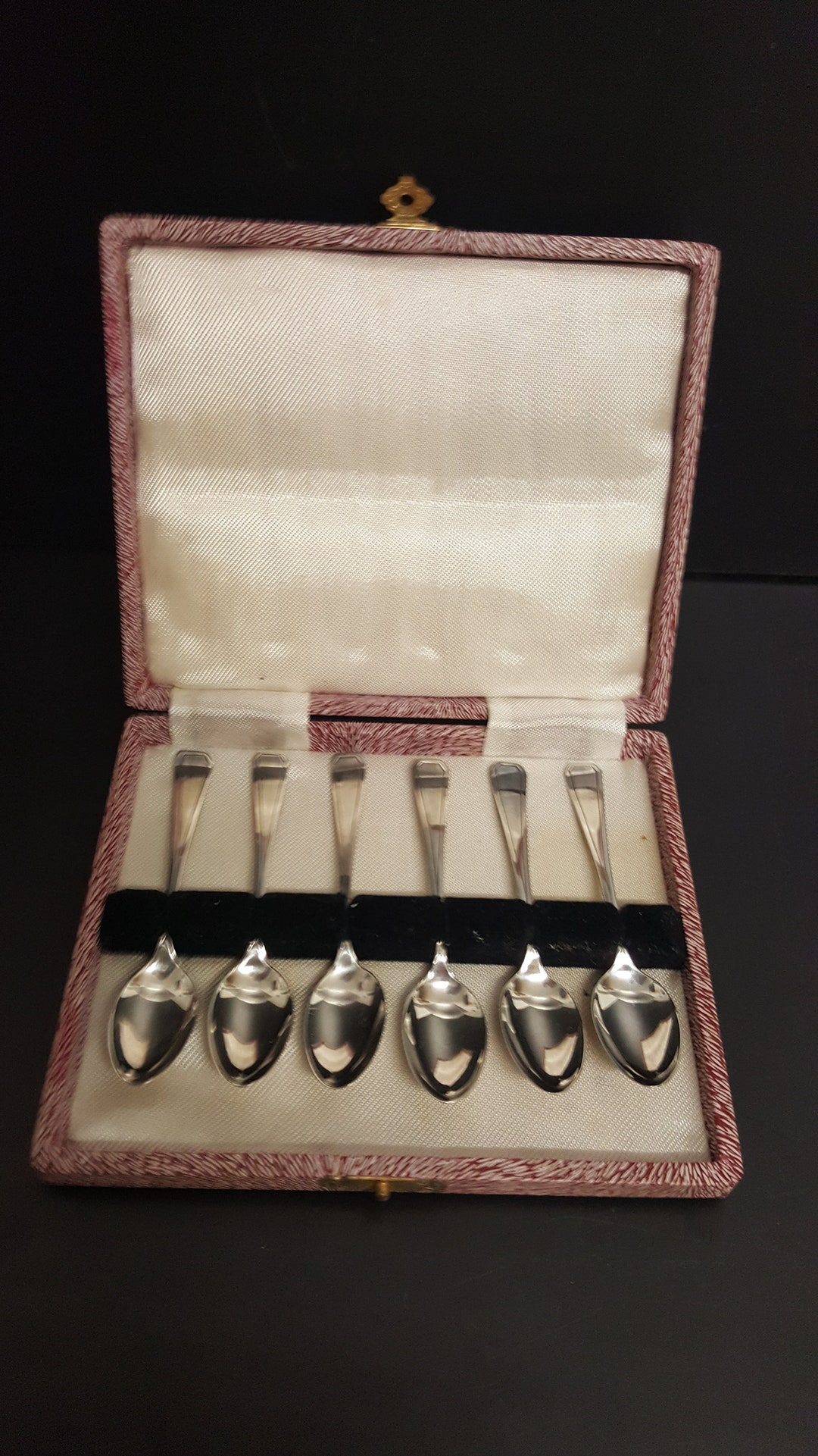 Set of 6 Dainty Sterling Silver Coffee Spoons Sheffield 1944 Hallmarked ...