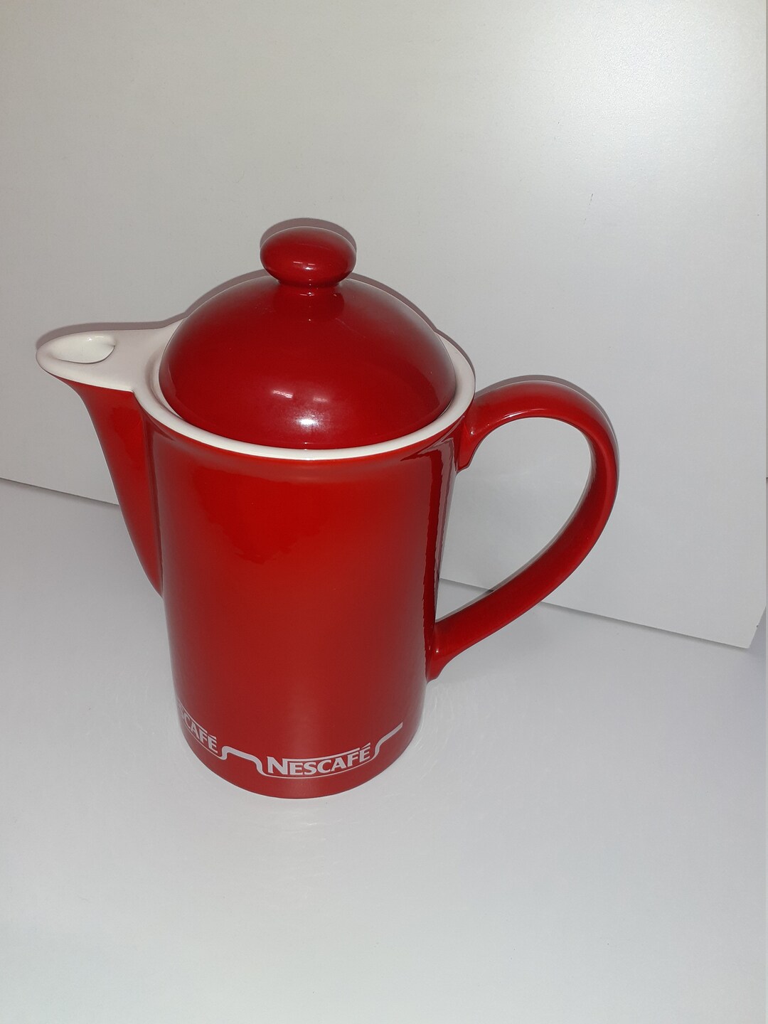 Kilncraft Nescafe Advertising Retro Red Coffee Pot Mid Century ...
