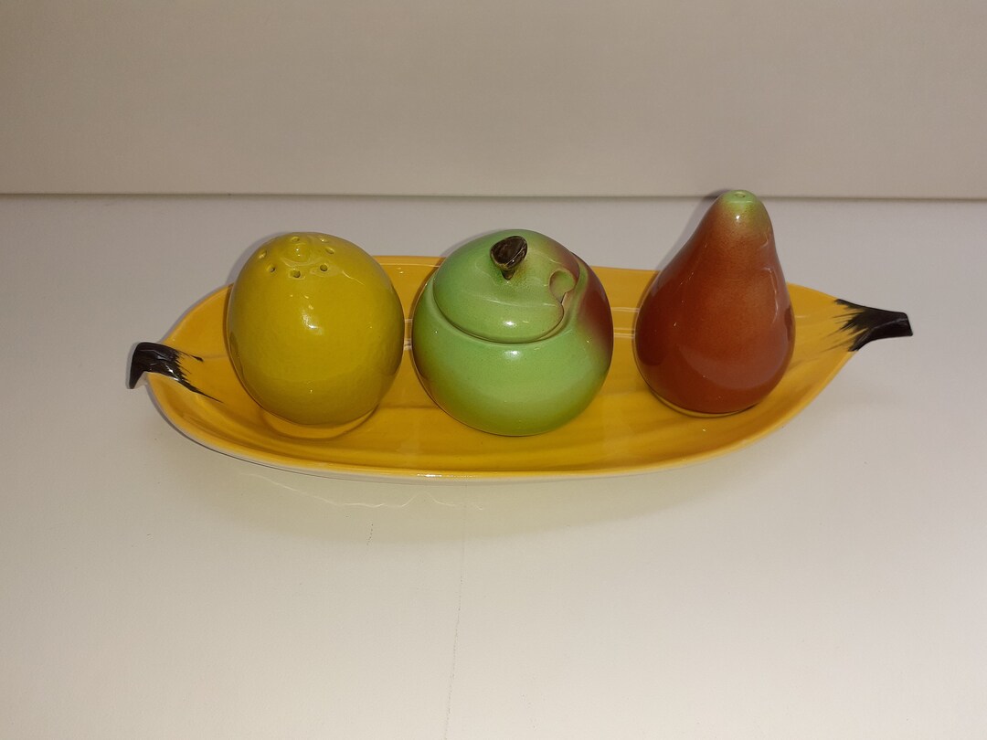 Carlton Ware Cruet Set Fruit Banana Tray Pear Salt Lemon - Etsy Ireland