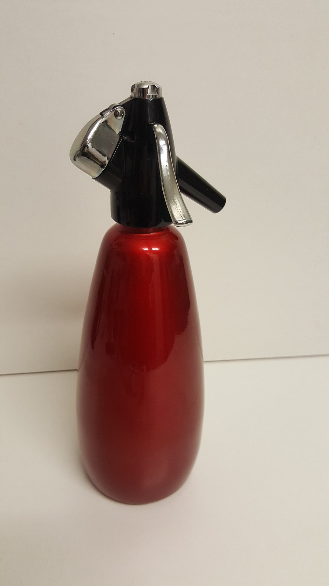 Vintage Retro 1960 Soda Siphon Boc Red Enamel Great Bar Display Made in ...