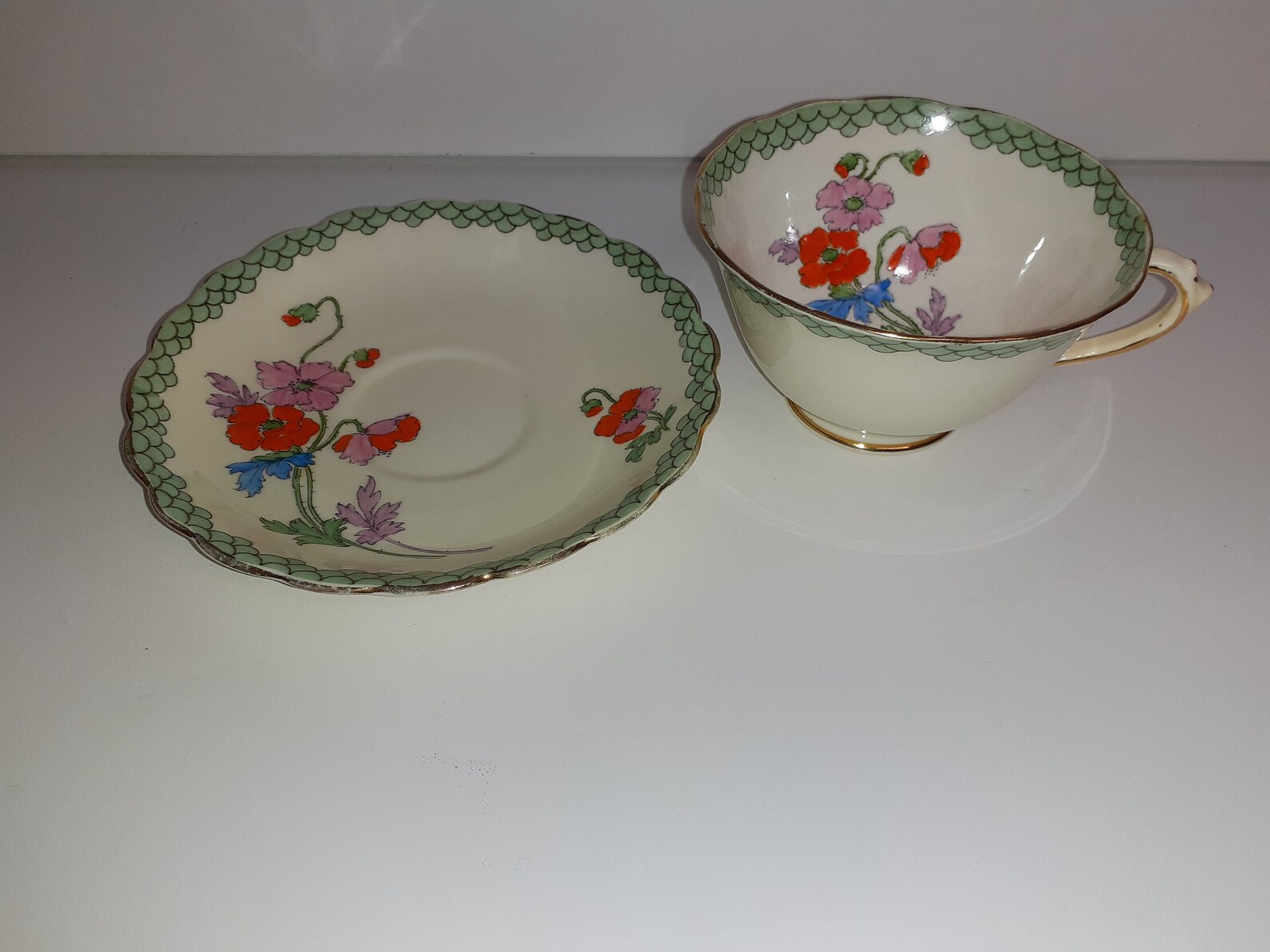 New Chelsea China Flanders 5734 Pattern Hand Painted Cup and - Etsy