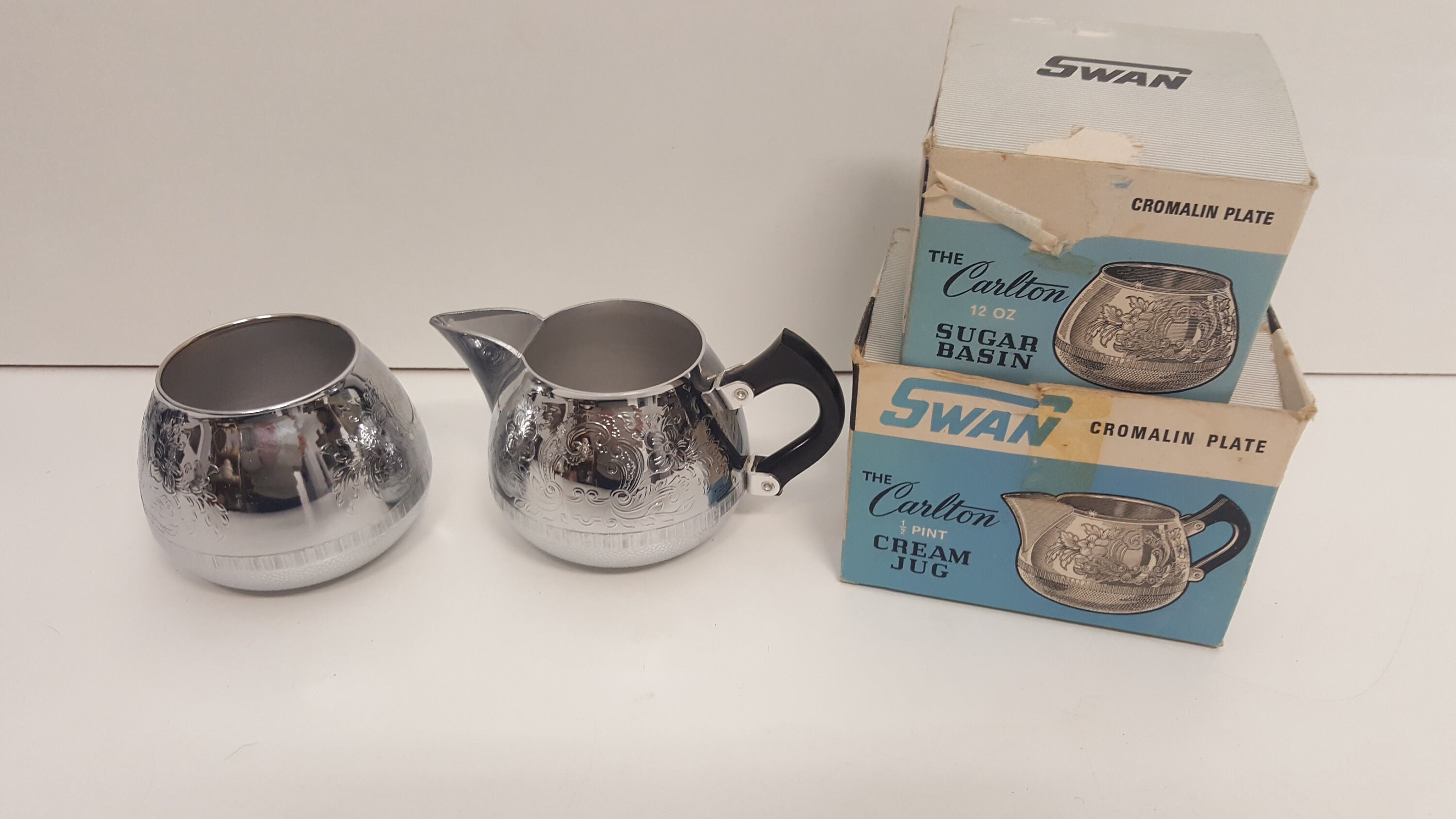 Vintage Circa 1950s Swan Cromalin Plate Sugar Bowl and Milk - Etsy UK