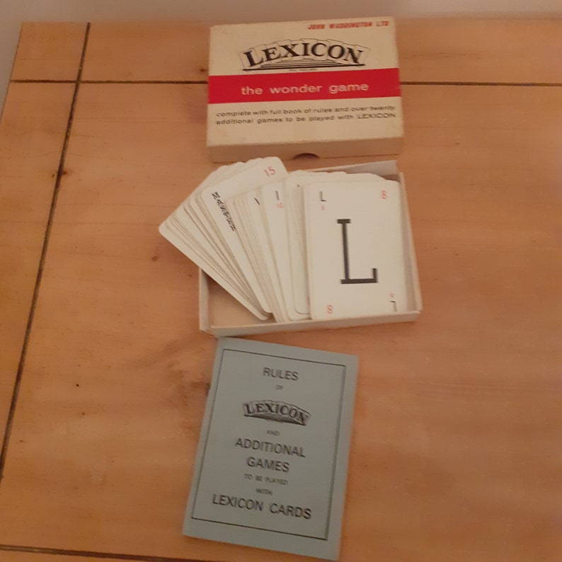 Vintage 1950s Lexican Game John Waddington - Etsy