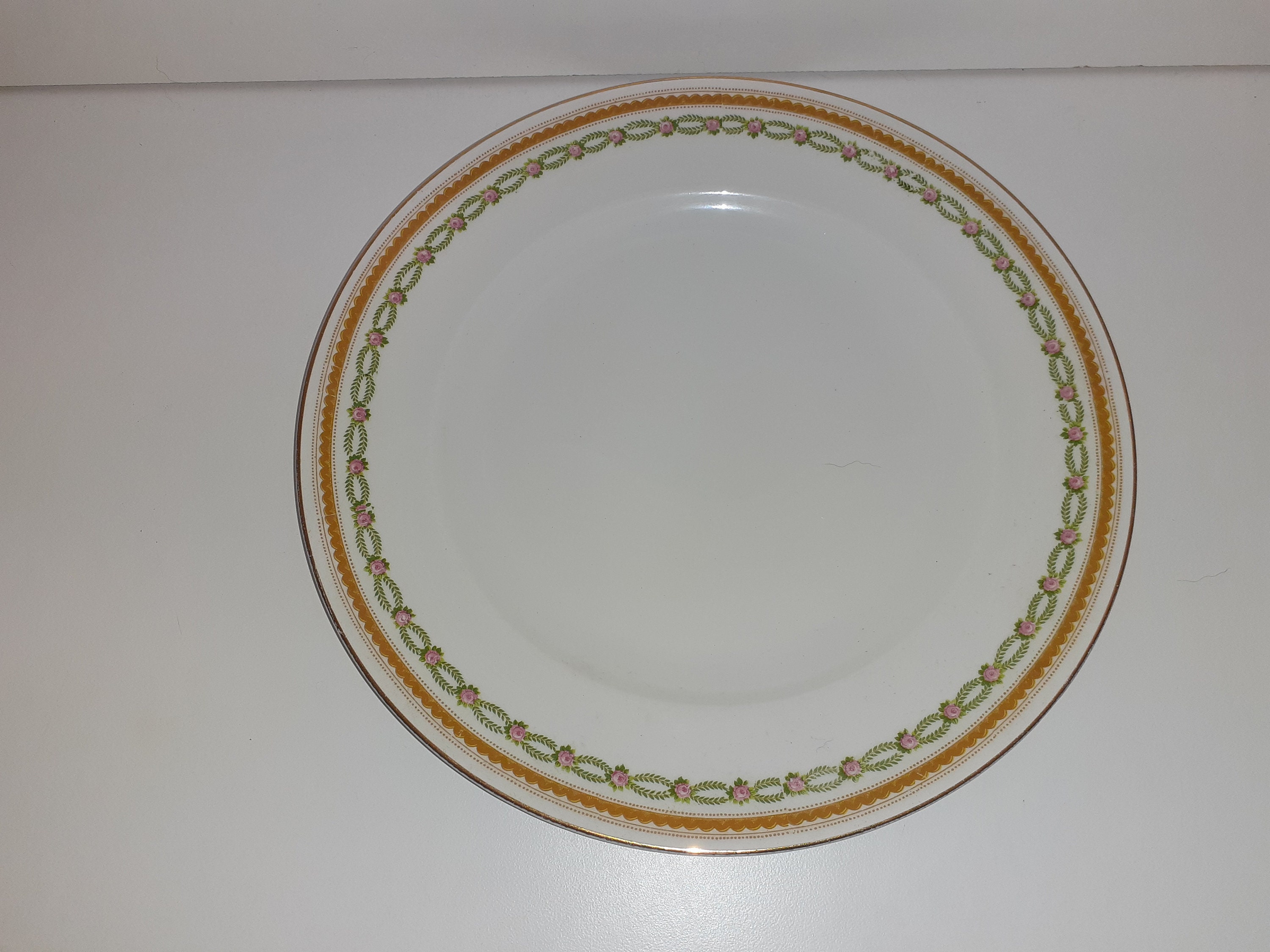 Vintage Alfred Meakin Floral Garland Pink Roses Pattern Dinner Plate ...