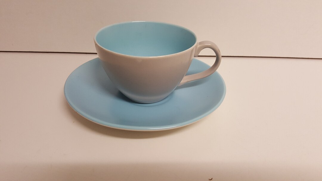 Vintage Poole China Dove Grey Sky Blue Tea Cup and Saucer - Etsy