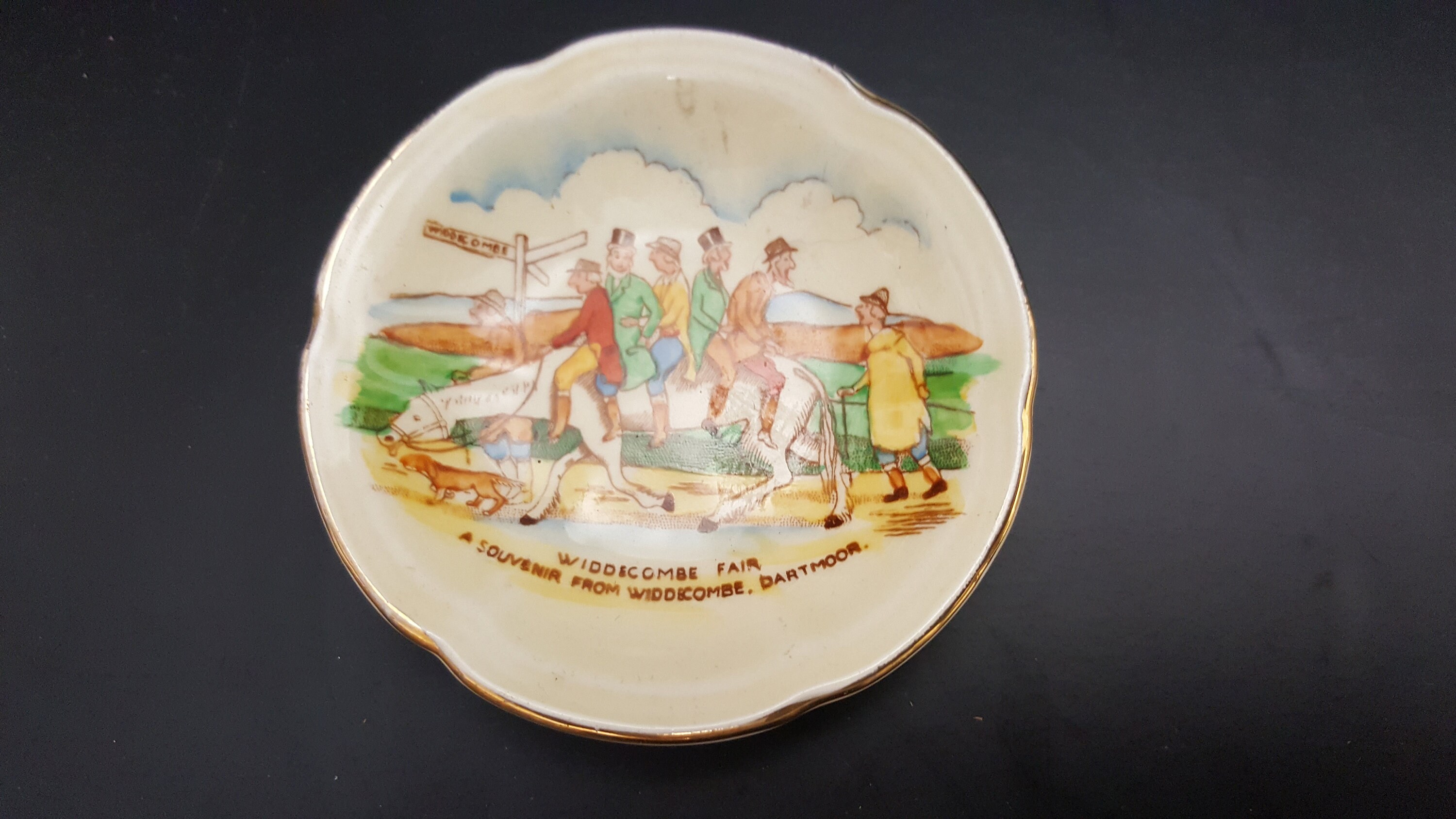 Vintage Crown Devon Souvenir Widdecombe Fair Pin Dish 3 2/8 | Etsy